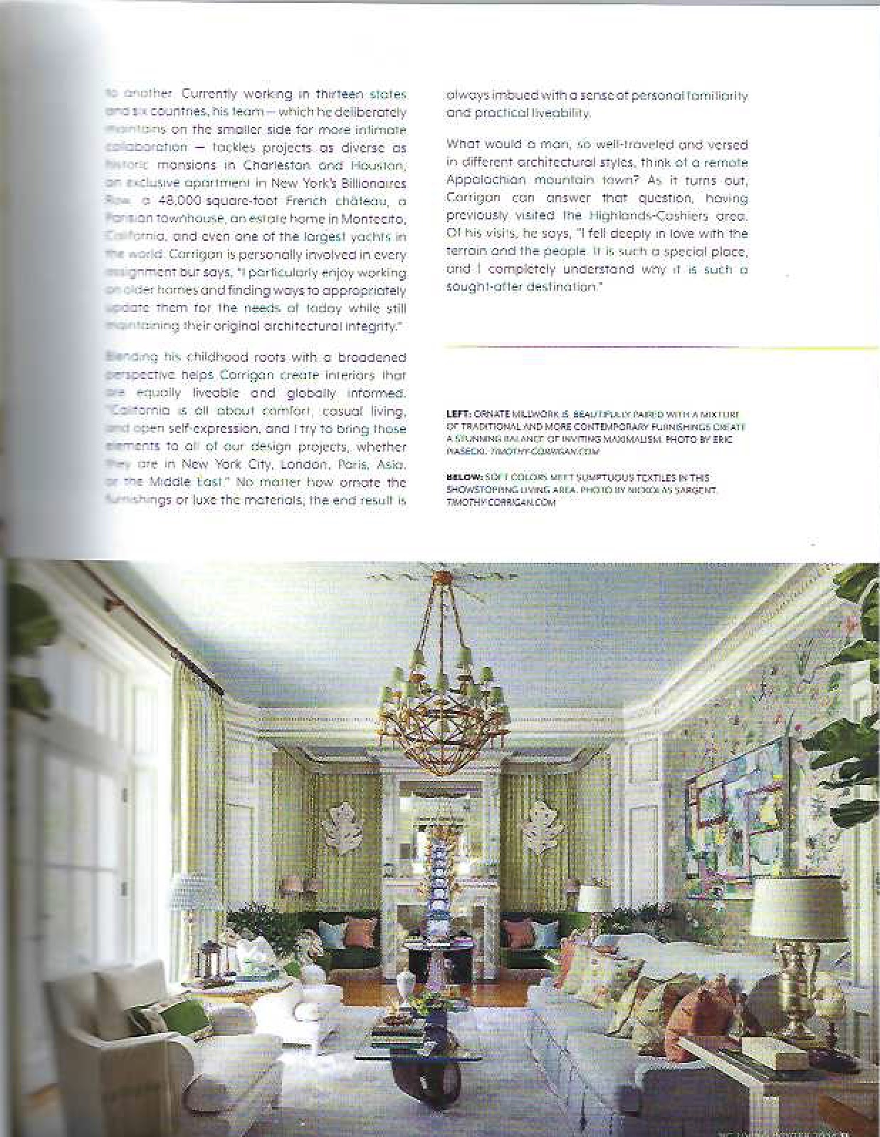 Press - Interior Design News - NC Living, January 2024 - Timothy Corrigan